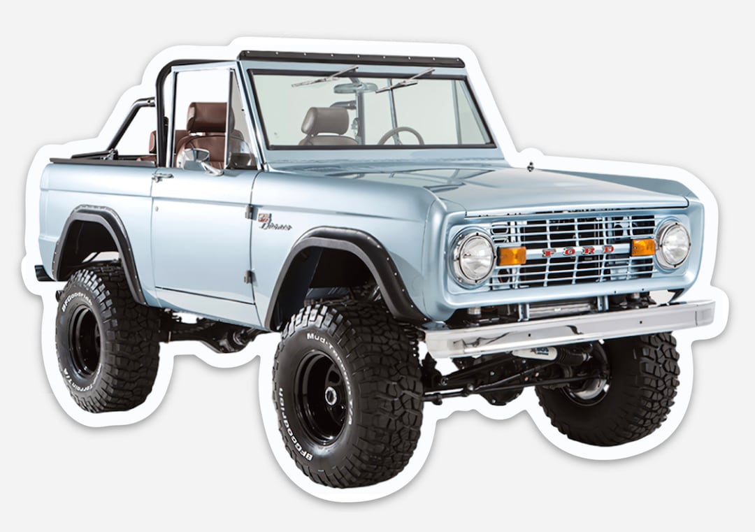 Vintage Bronco Vinyl Sticker - Etsy