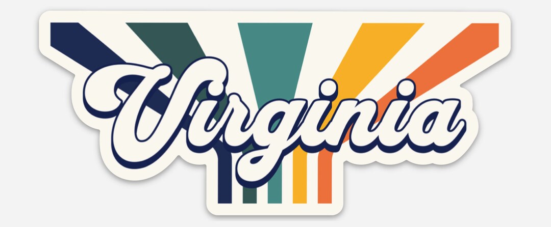 Retro Virginia Vinyl Sticker - Etsy