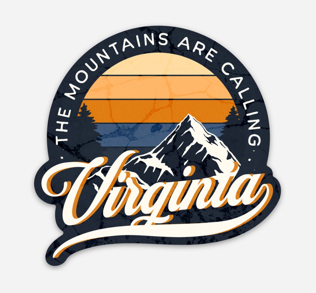 UVA Colors Virginia 'the Mountains Are Calling' Vinyl Sticker - Etsy
