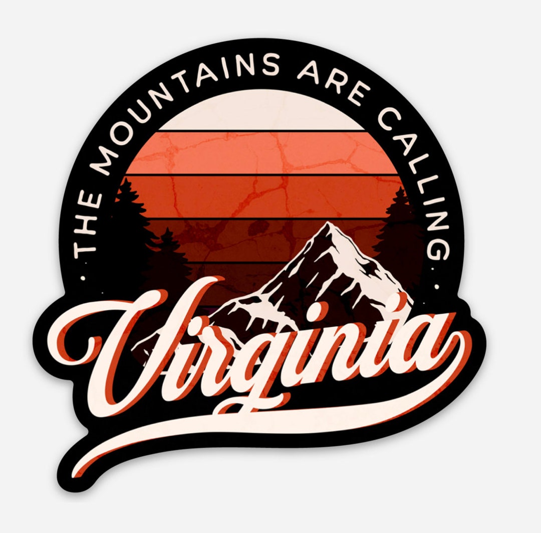 Virginia Tech Colors Virginia 'the Mountains Are Calling' Vinyl Sticker ...