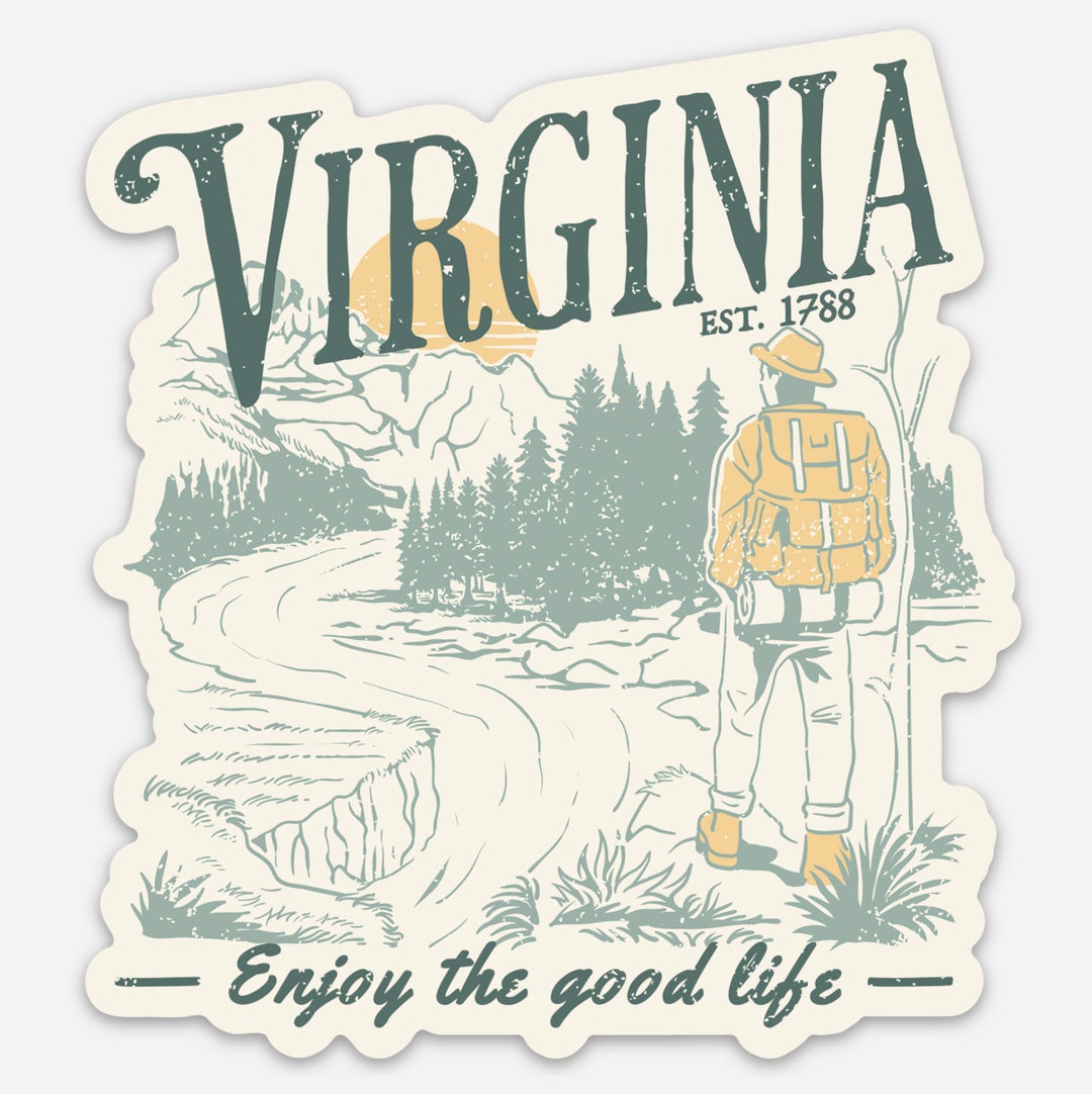 Virginia Outdoors Vintage Style Vinyl Sticker - Etsy