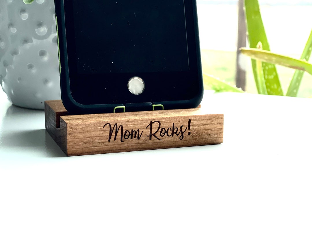 Custom Wooden Engraved Phone Holders - Etsy