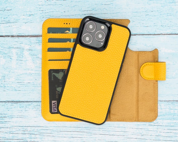 Leather Iphone 13 Pro Max 2 in 1 Wallet Case Detachable | Etsy