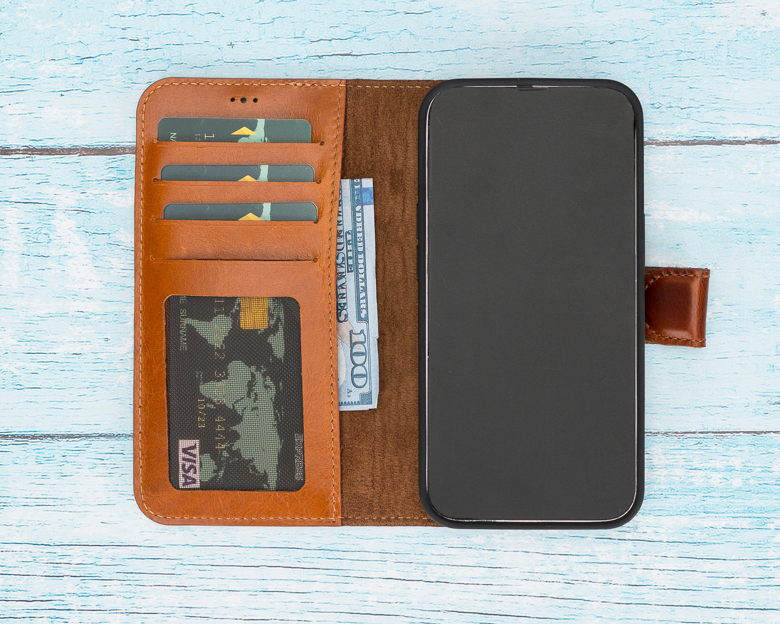 Personalized iPhone 13 Case, Full Grain Leather iPhone 13 6.1 ...