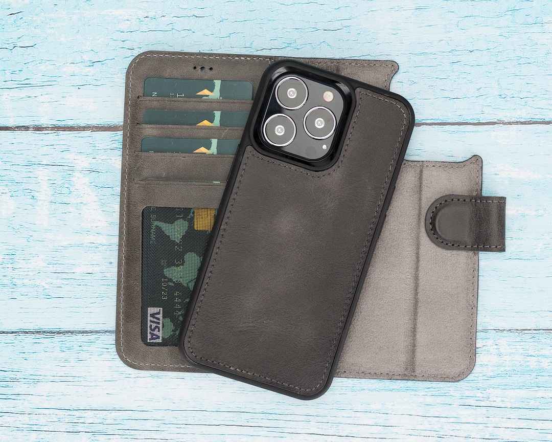 IPhone 13 Pro RFID Blocker Wallet Case, Personalized Bifold Wallet ...