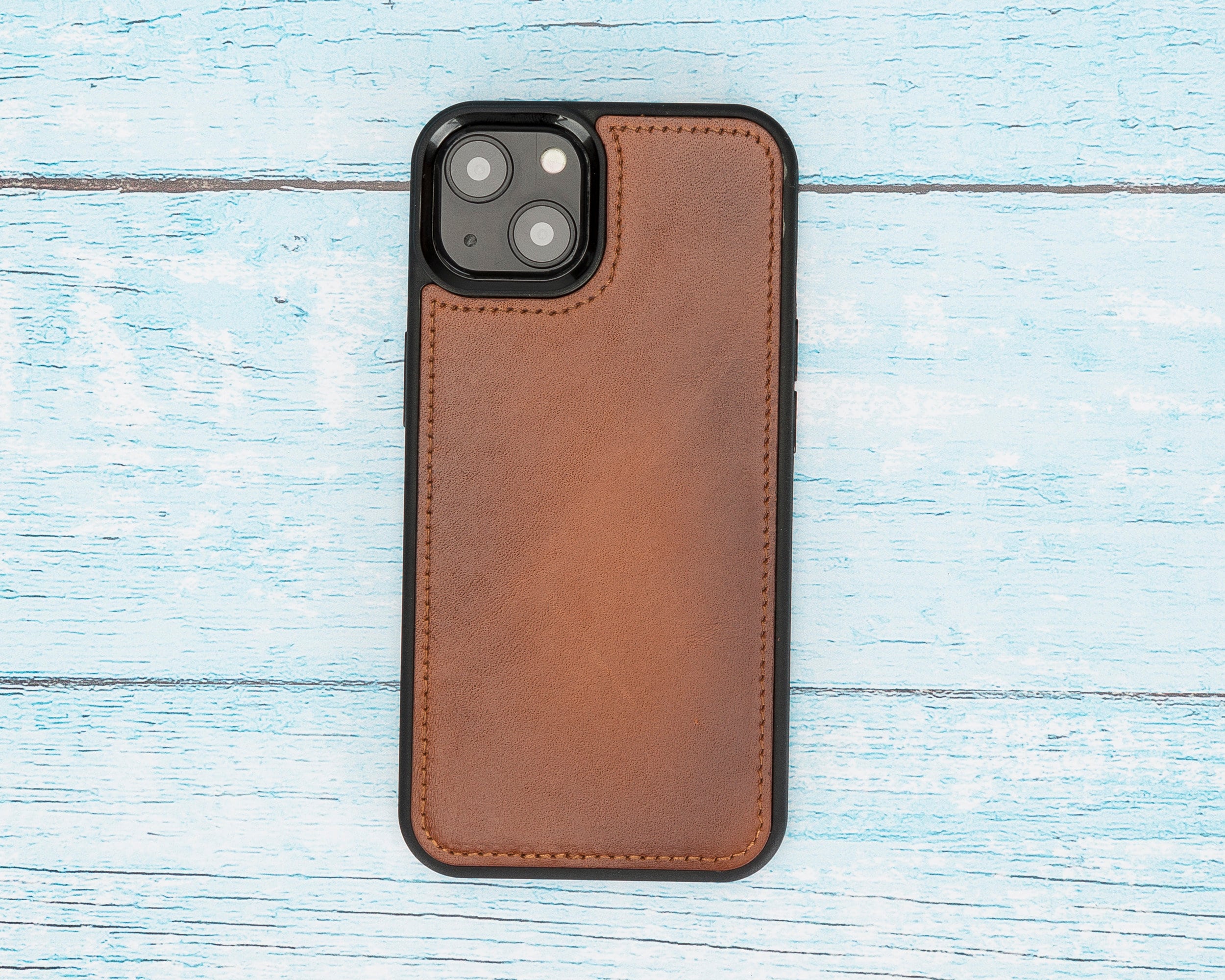 Personalized iPhone 13 Case, Full Grain Leather iPhone 13 6.1 ...