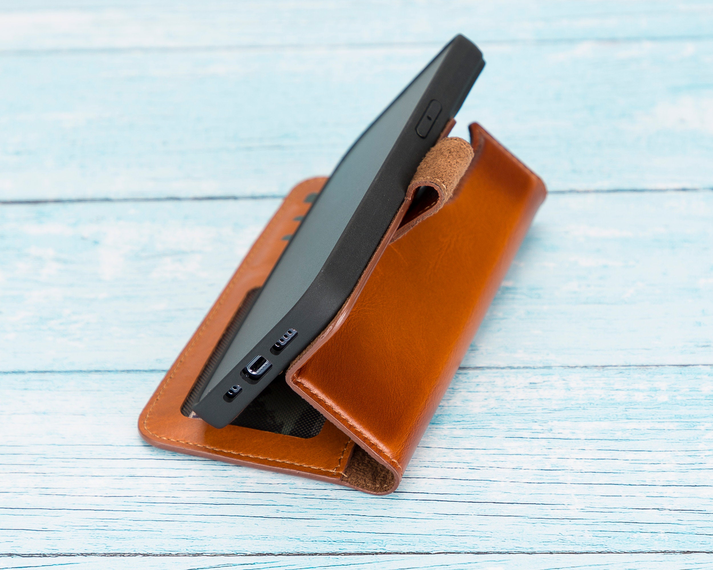 Personalized iPhone 13 Case, Full Grain Leather iPhone 13 6.1 ...