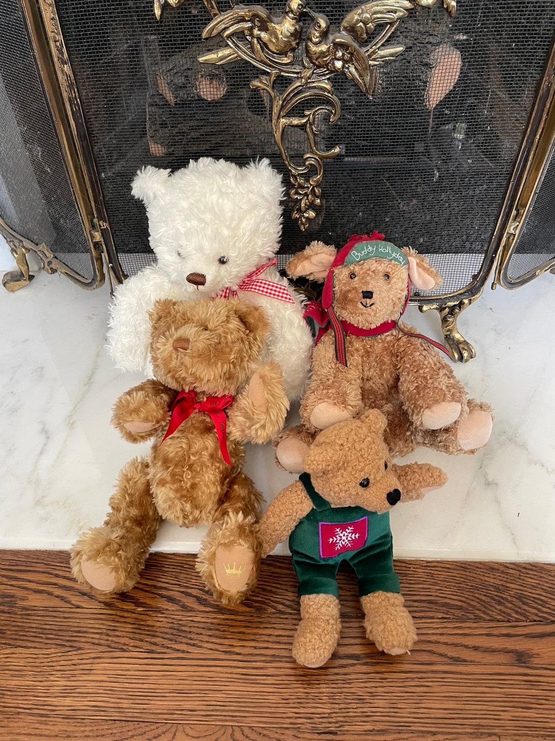 VTG Hallmark Christmas Teddy Bear Collection 4 Pieces - Etsy