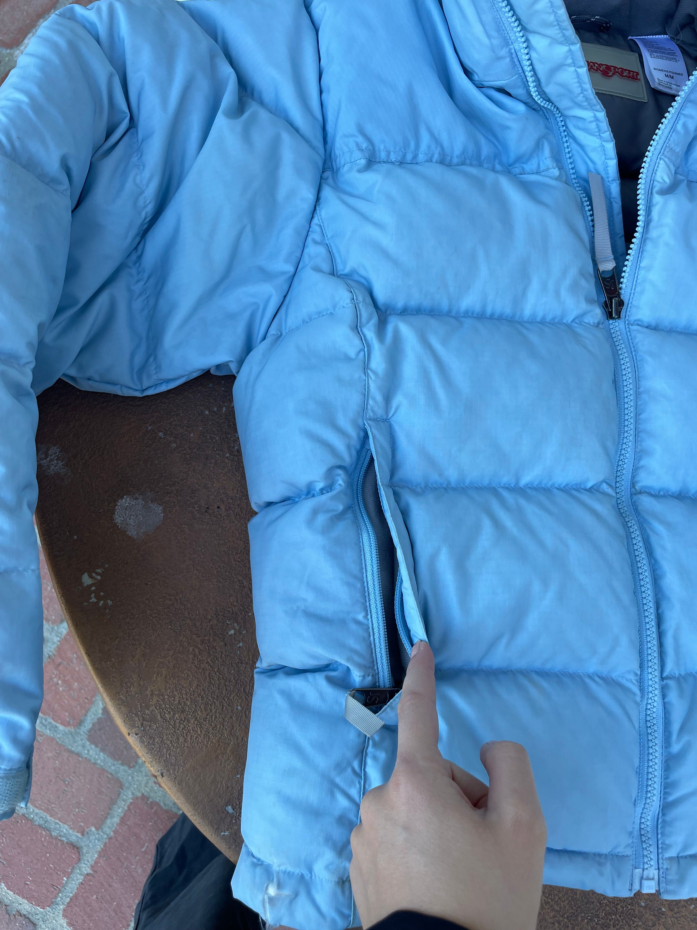 Y2K Jansport Baby Blue Puffer Jacket Sz M - Etsy
