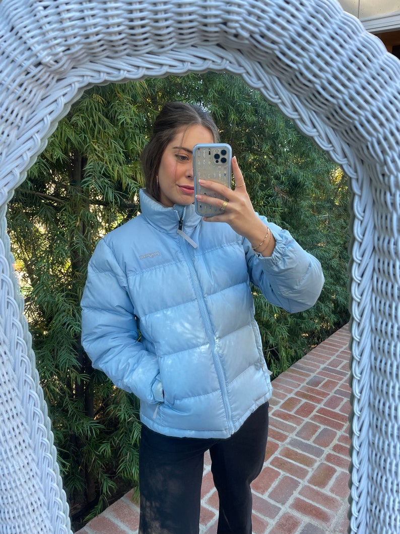 Y2K Jansport Baby Blue Puffer Jacket Sz M - Etsy