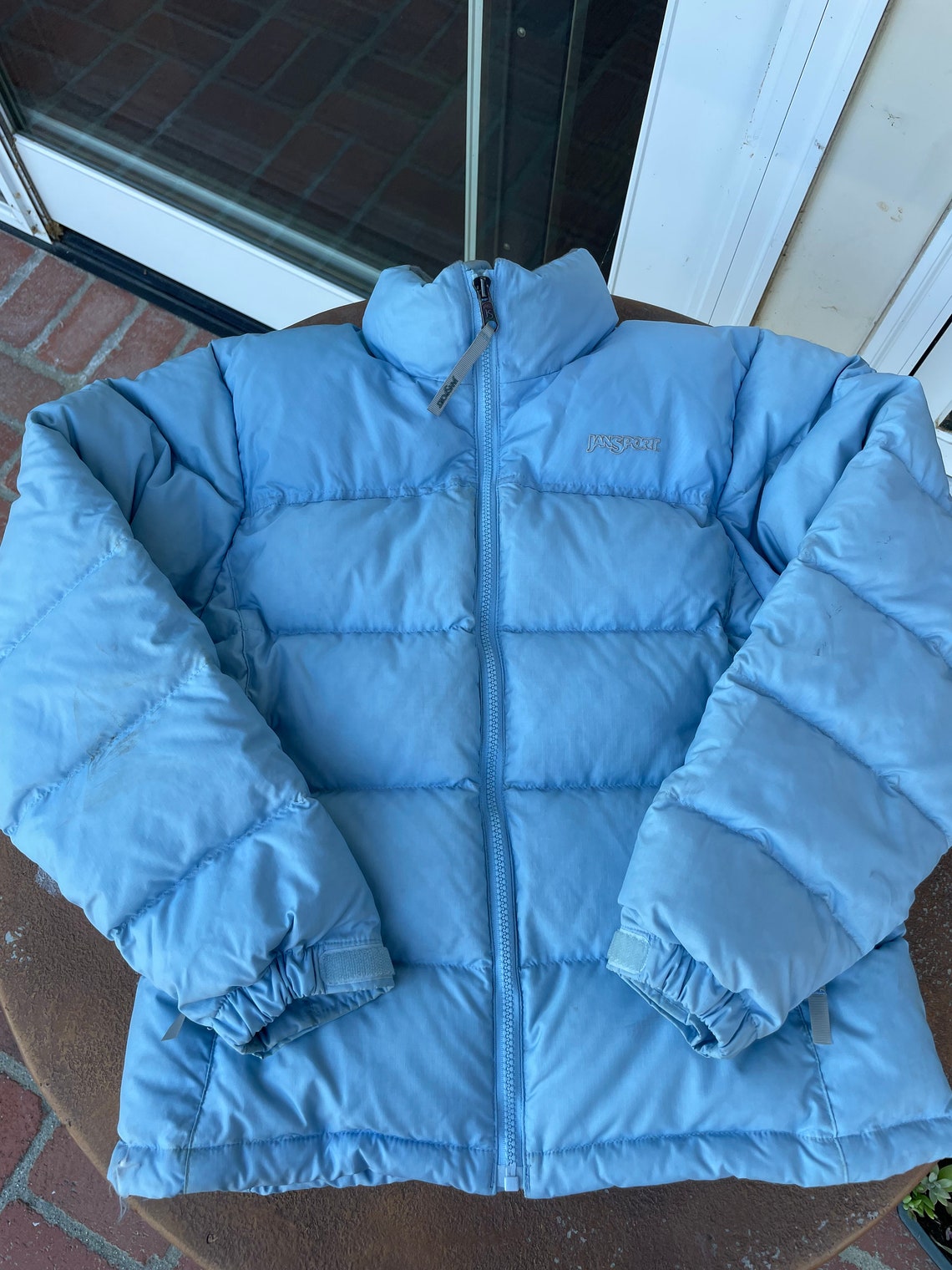 Y2K Jansport Baby Blue Puffer Jacket Sz M - Etsy