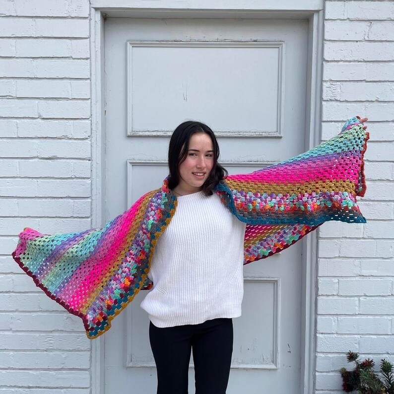 Beautiful Handmade Crochet Colorful Shawl - Etsy
