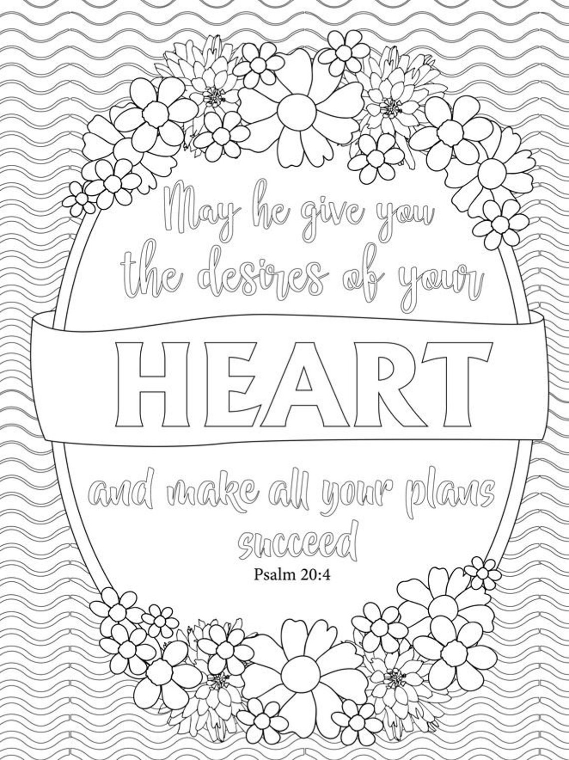 Bible Psalms Coloring Book for Children - Etsy