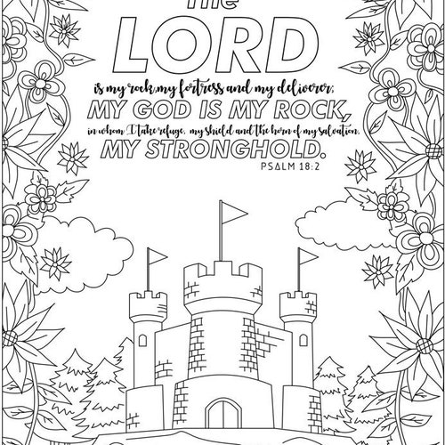 Bible Psalms Coloring Book for Children - Etsy