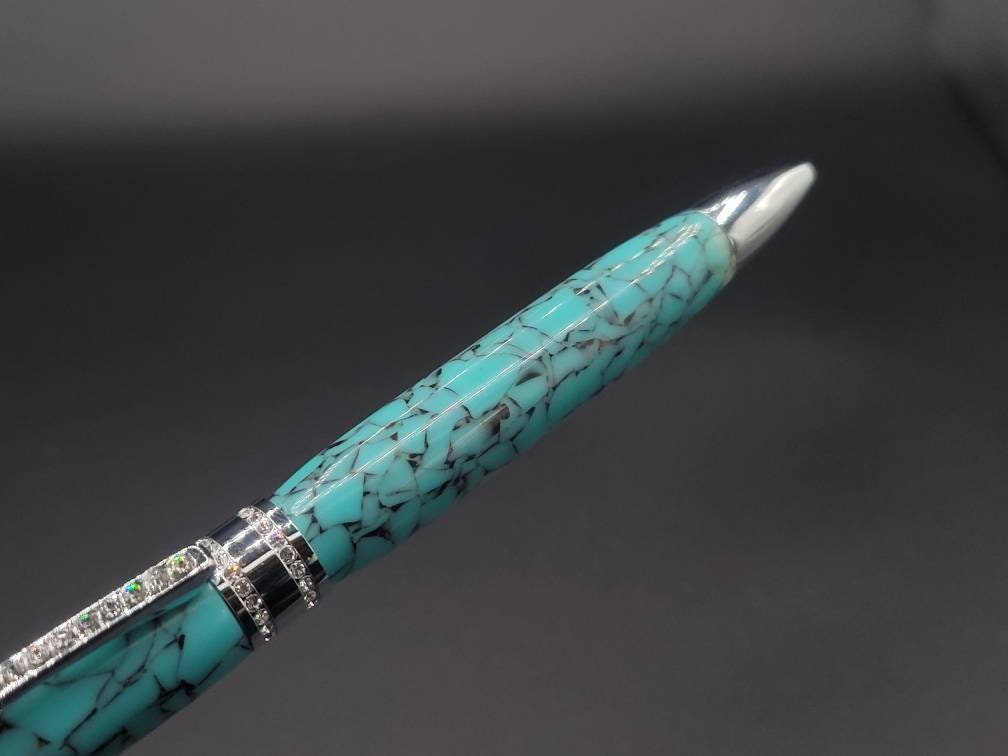Turquoise Princess Pen / Ballpoint Twist Pen / Parker Pen / Fancy Pen ...
