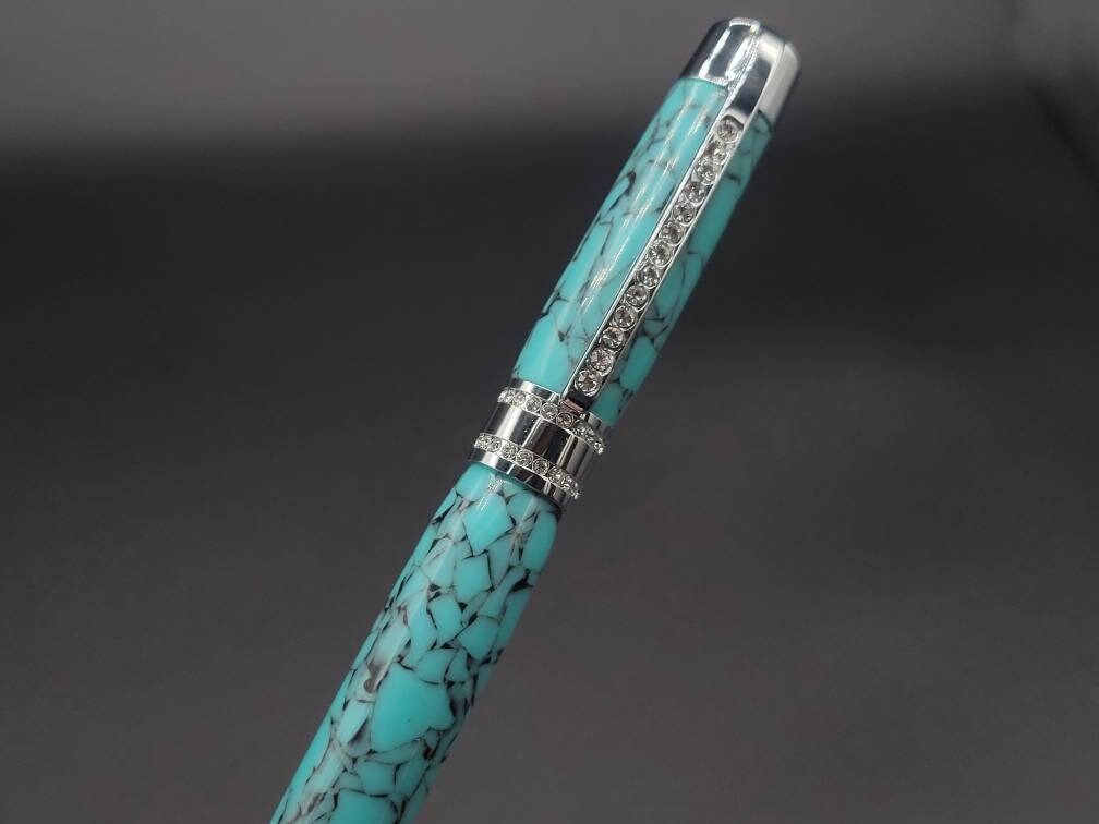 Turquoise Princess Pen / Ballpoint Twist Pen / Parker Pen / Fancy Pen ...