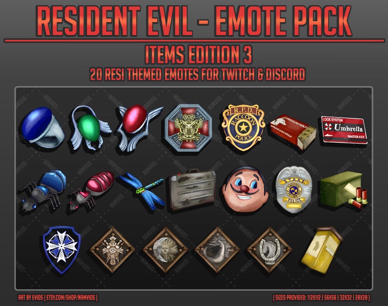 Resident Evil Emotes 3 - Etsy