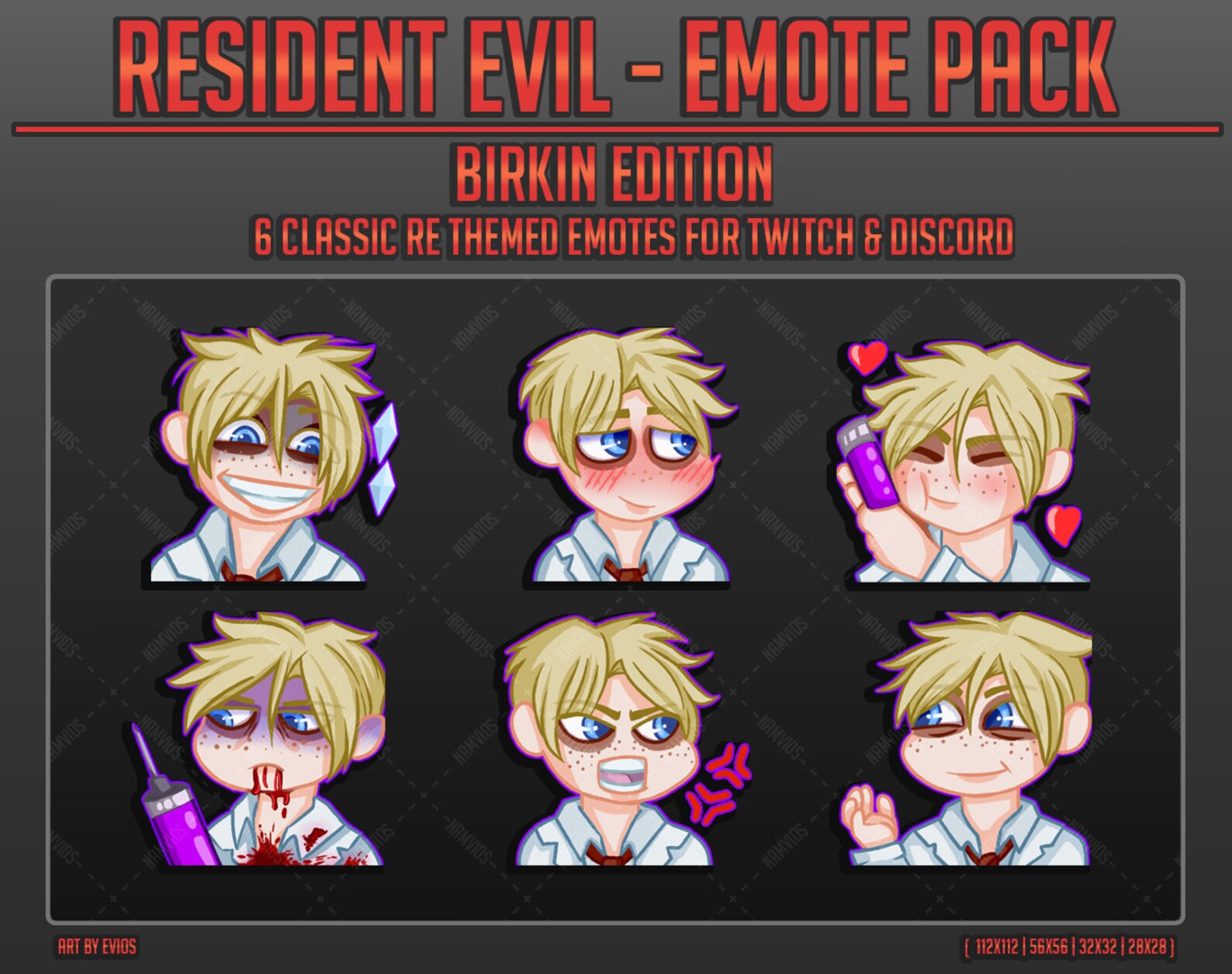 Resident Evil William Birkin Emotes - Etsy