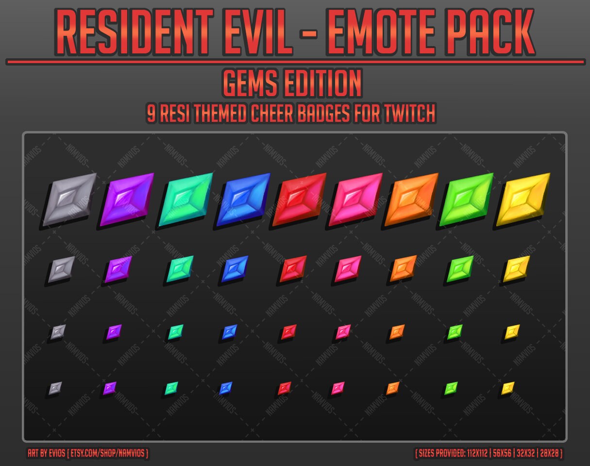 Resident Evil Cheer Gem Emotes - Etsy