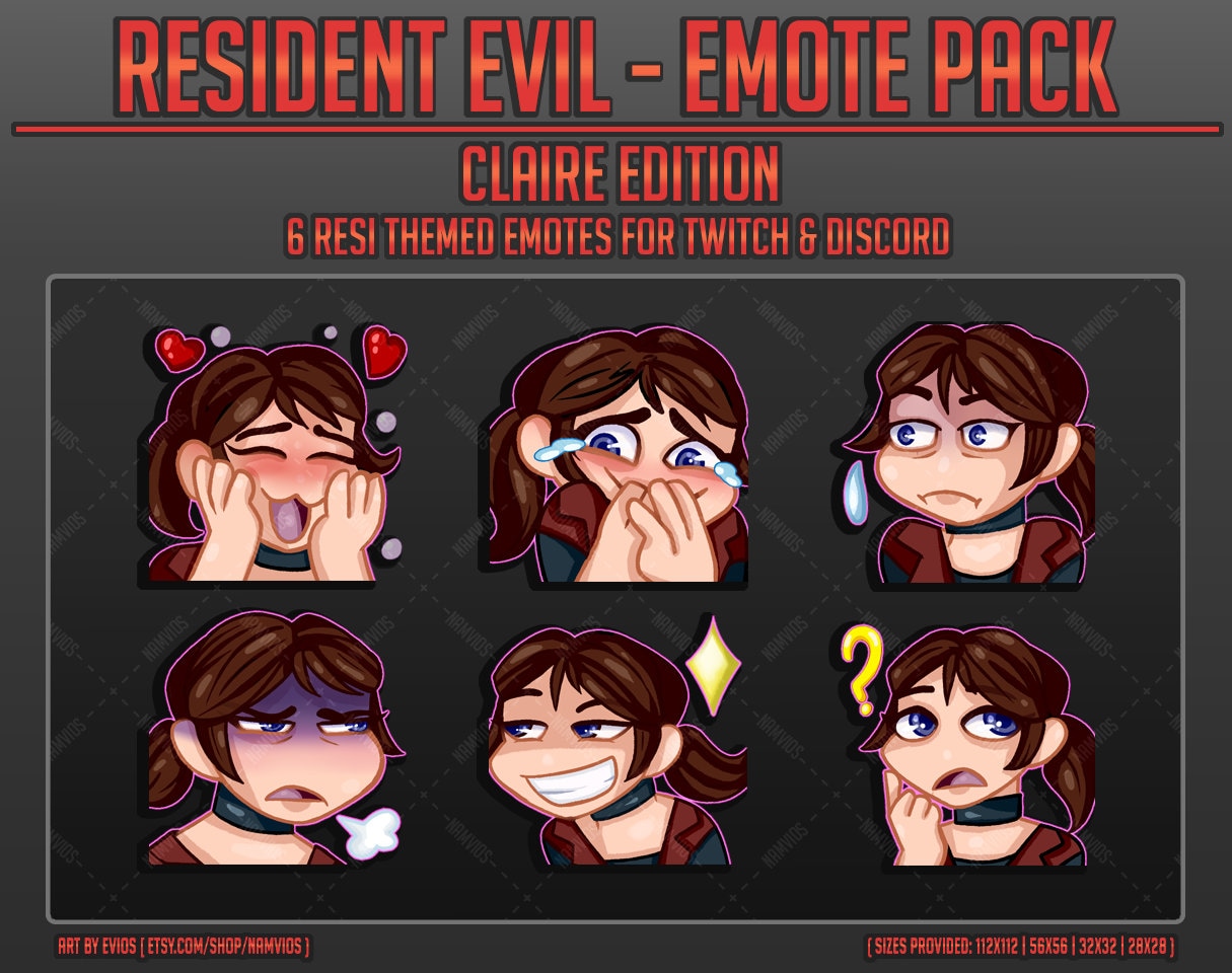 Resident Evil Claire Emotes - Etsy