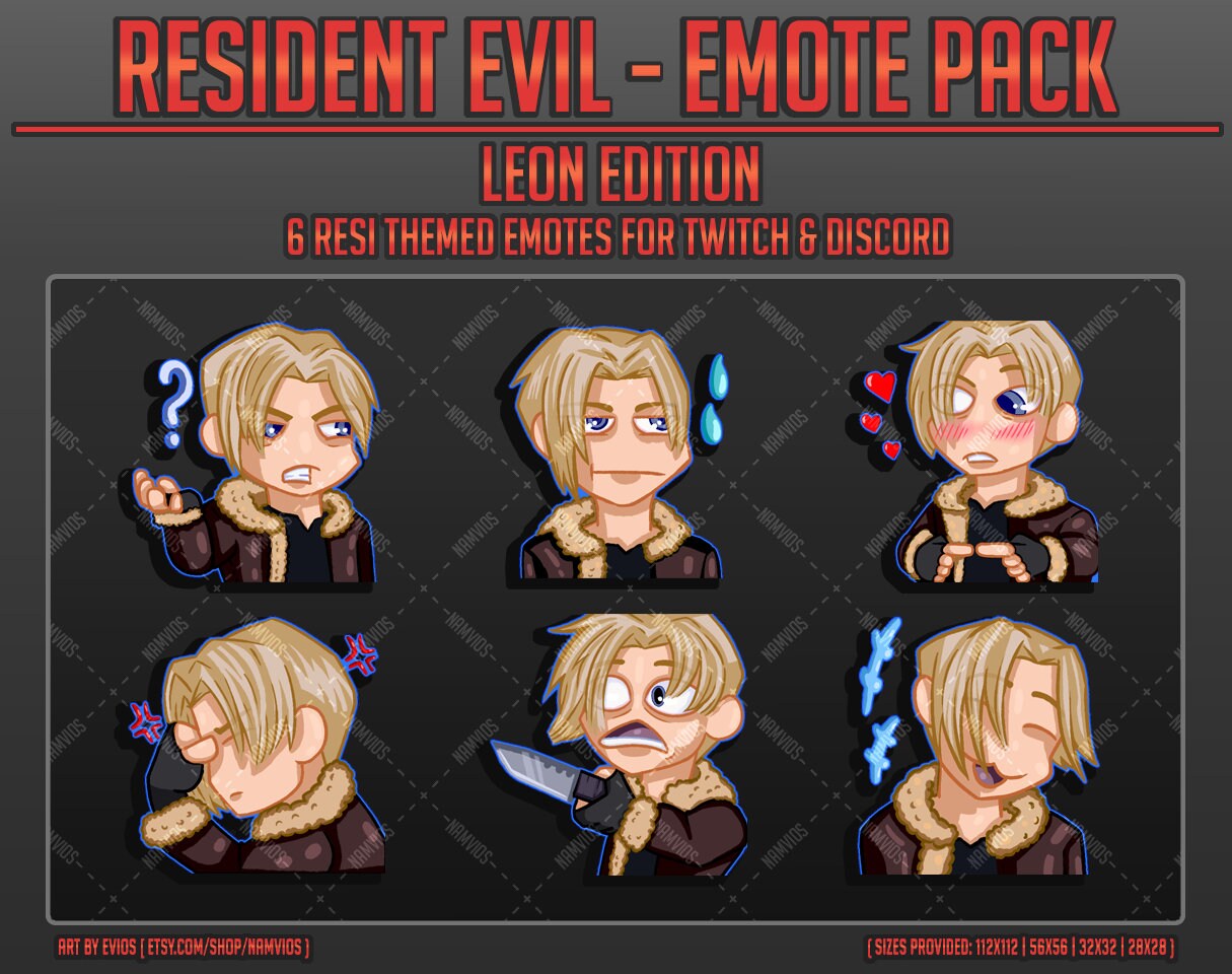 Resident Evil Leon Emotes - Etsy