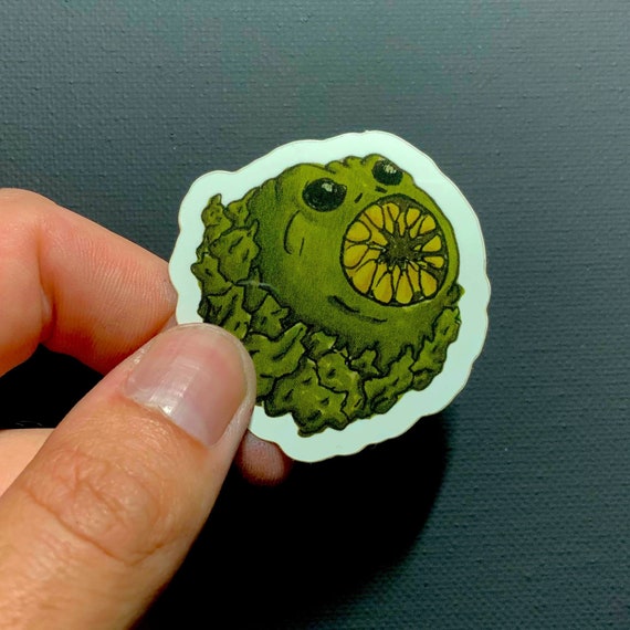 Lettuce Monster Sticker - Etsy