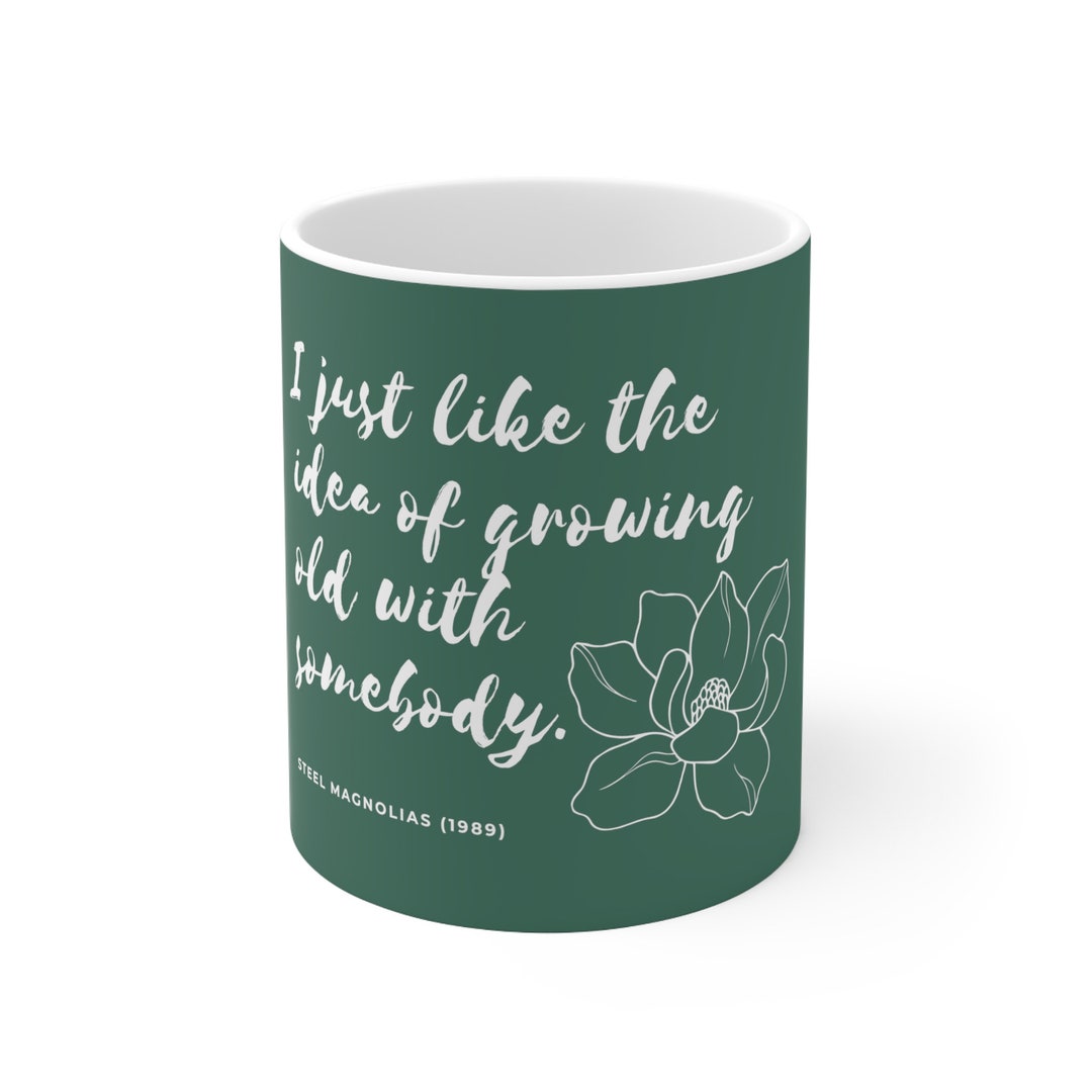 Growing Old With Somebody Magnolia Leaf Green Ceramic Mug - Etsy