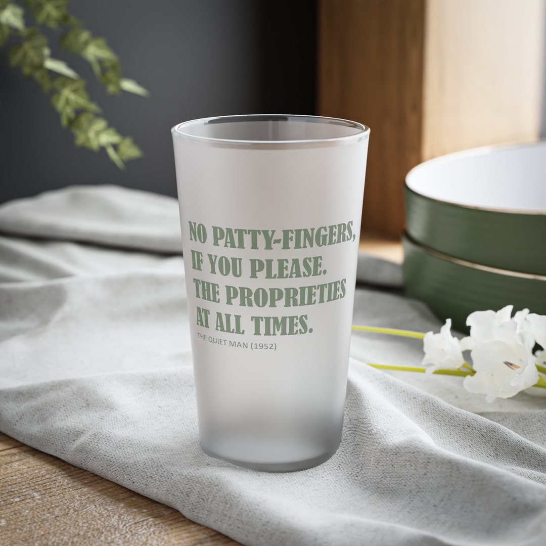 No Patty-fingers If You Please. Frosted Pint Glass 16 Oz. - Etsy