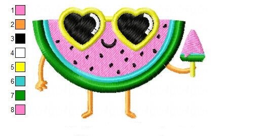 Embroidery Design “watermelon” - Etsy