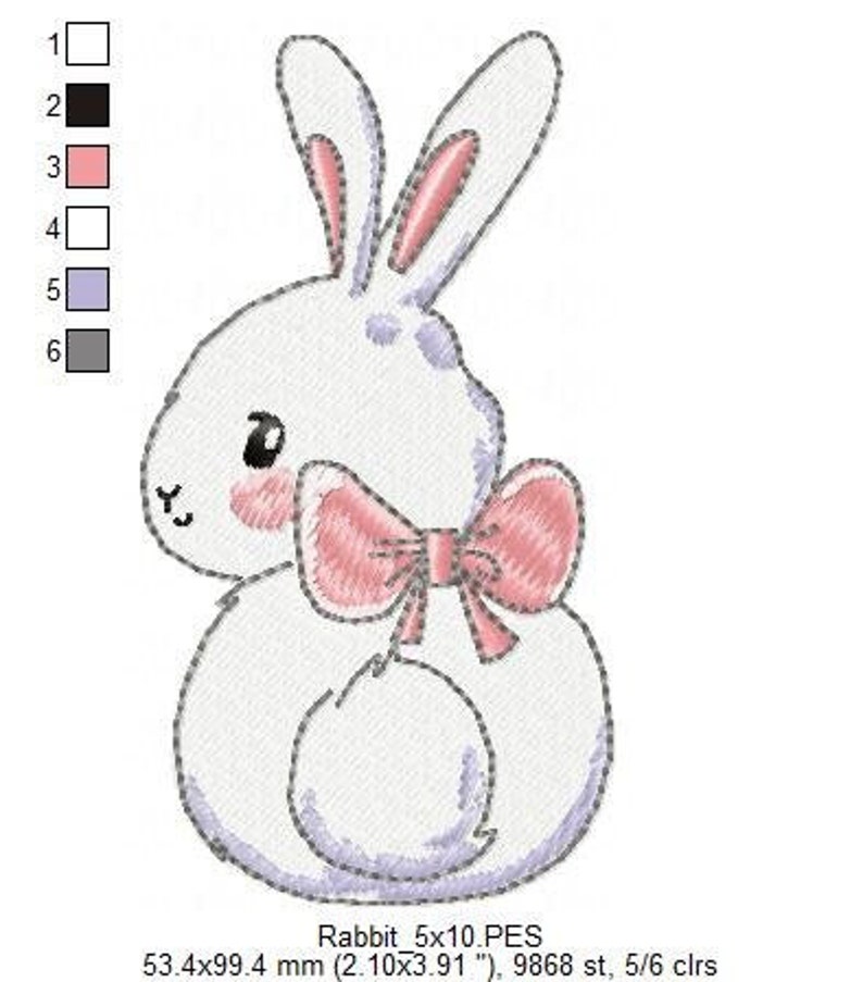 Embroidery Design Rabbit File Instant Download - Etsy