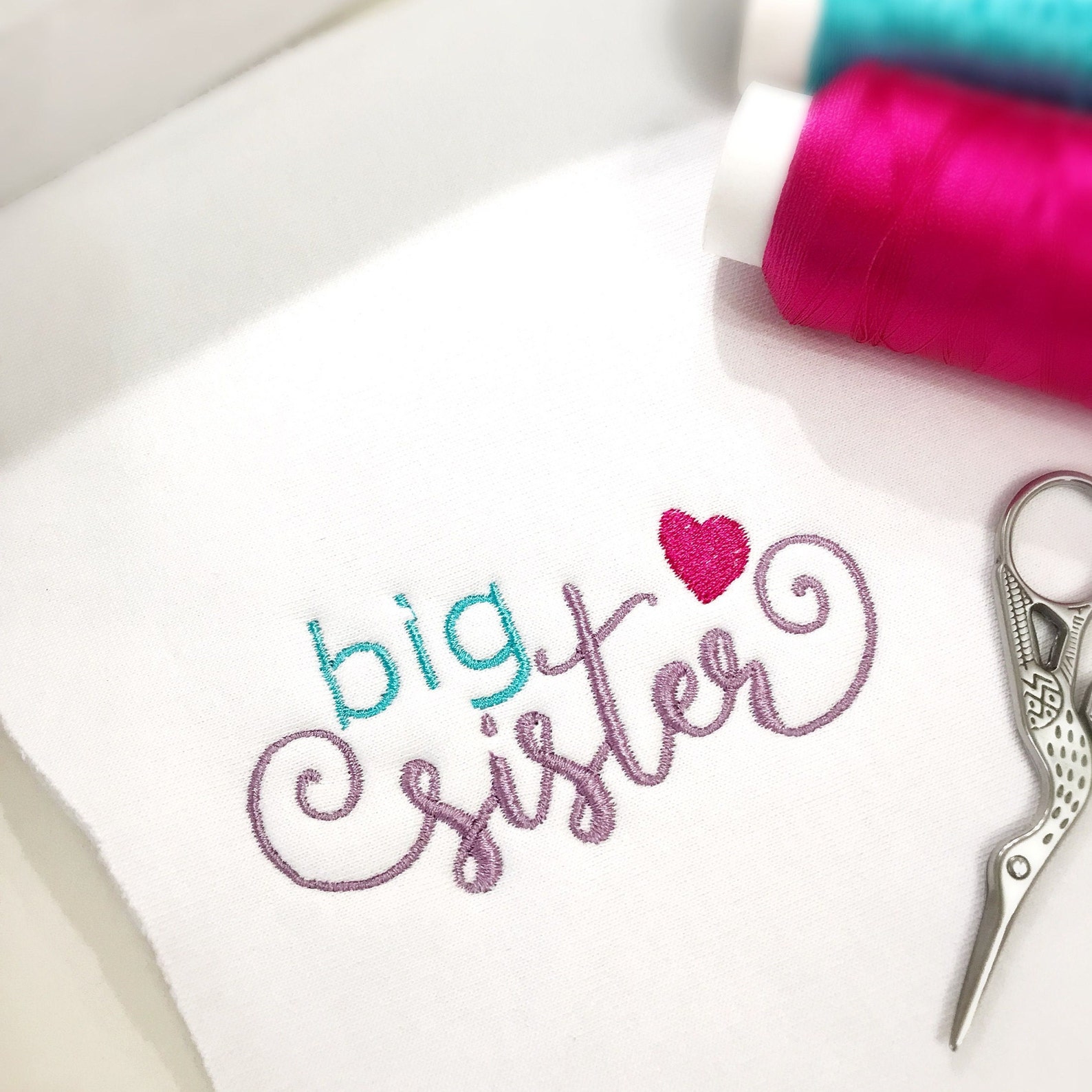 Embroidery Design “big Sister” - Etsy