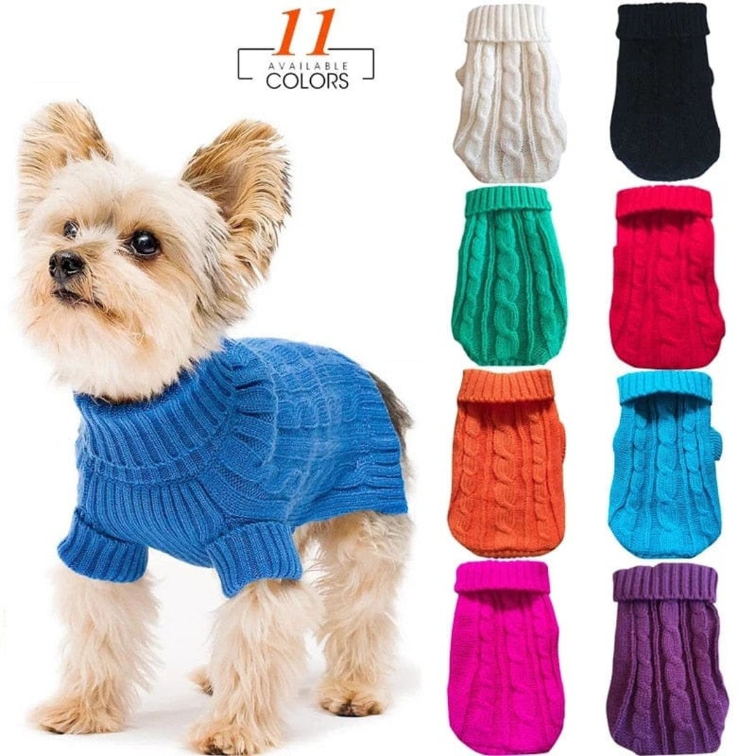 Cable Knitted Dog Sweater-small Dog Sweaters-winter Cable Knitted ...