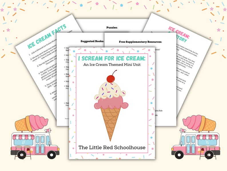 The History of Ice Cream, Ice Cream Unit Study, Ice Cream Mini Unit ...
