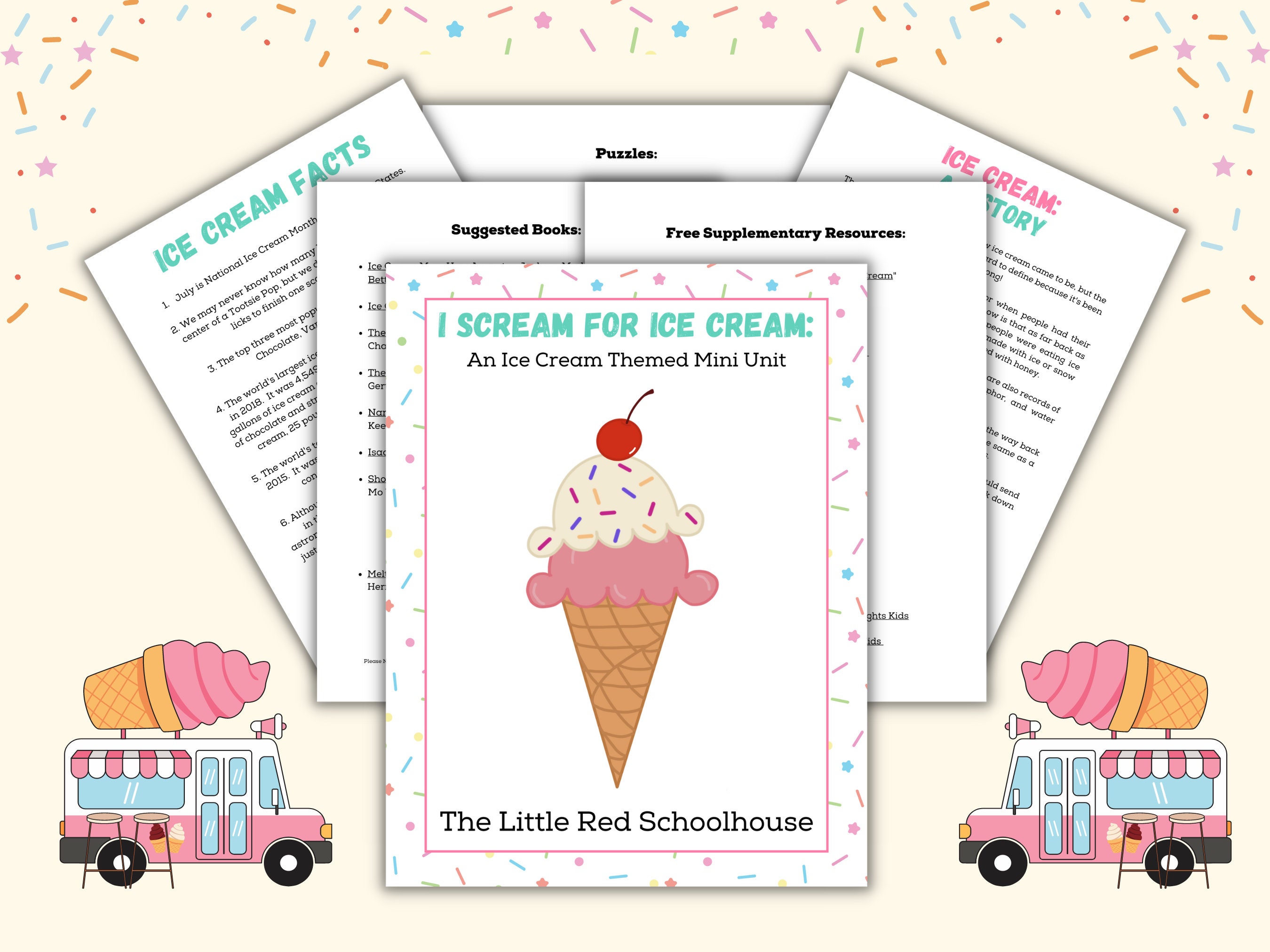 The History of Ice Cream, Ice Cream Unit Study, Ice Cream Mini Unit ...