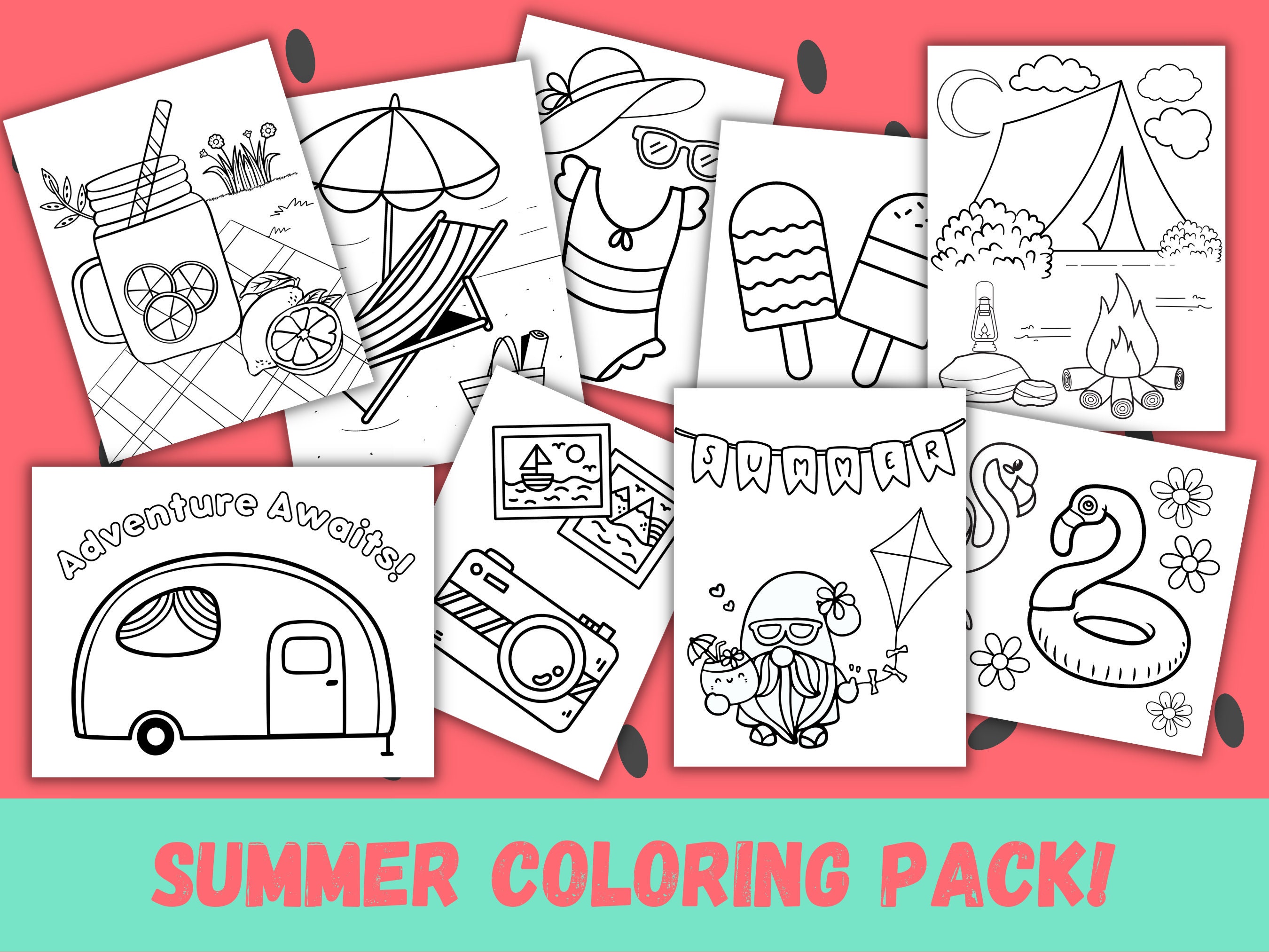 Summer Coloring Pages, Coloring Pages, Printable Coloring Book ...