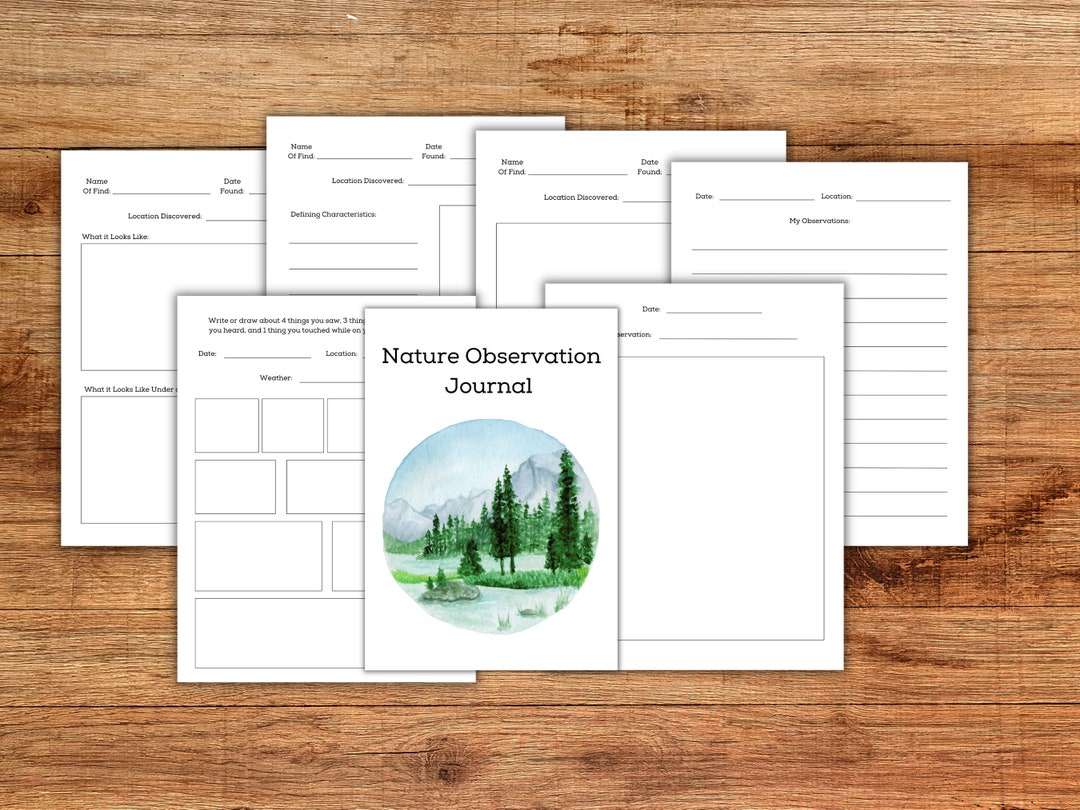 Nature Observation Journal, Nature Sketchbook, Nature Notebook ...