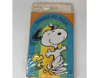 Snoopy Thank You Cards - Etsy
