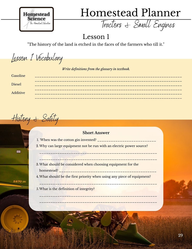 Introduction to Homestead Science - Workbook - Etsy