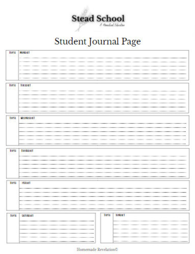 Homestead Student Planner Pages - Etsy