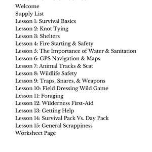 Survival Basics Mini Course Spiral Bound - Etsy