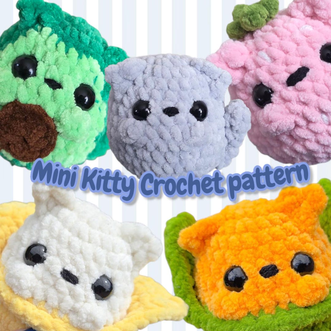 Mini Kitty Pack Crochet DIGITAL PATTERN PDF *not a Finished Item* - Etsy
