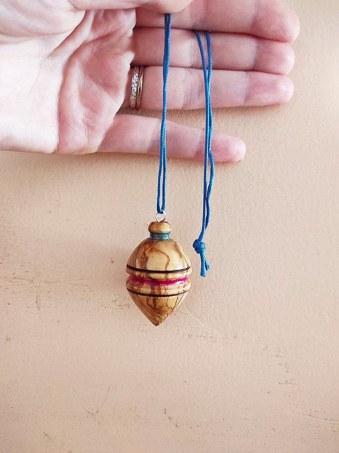 Olive Wood Pendulum - Hand Turned Wood Pendulum - Wooden Ornament - Etsy
