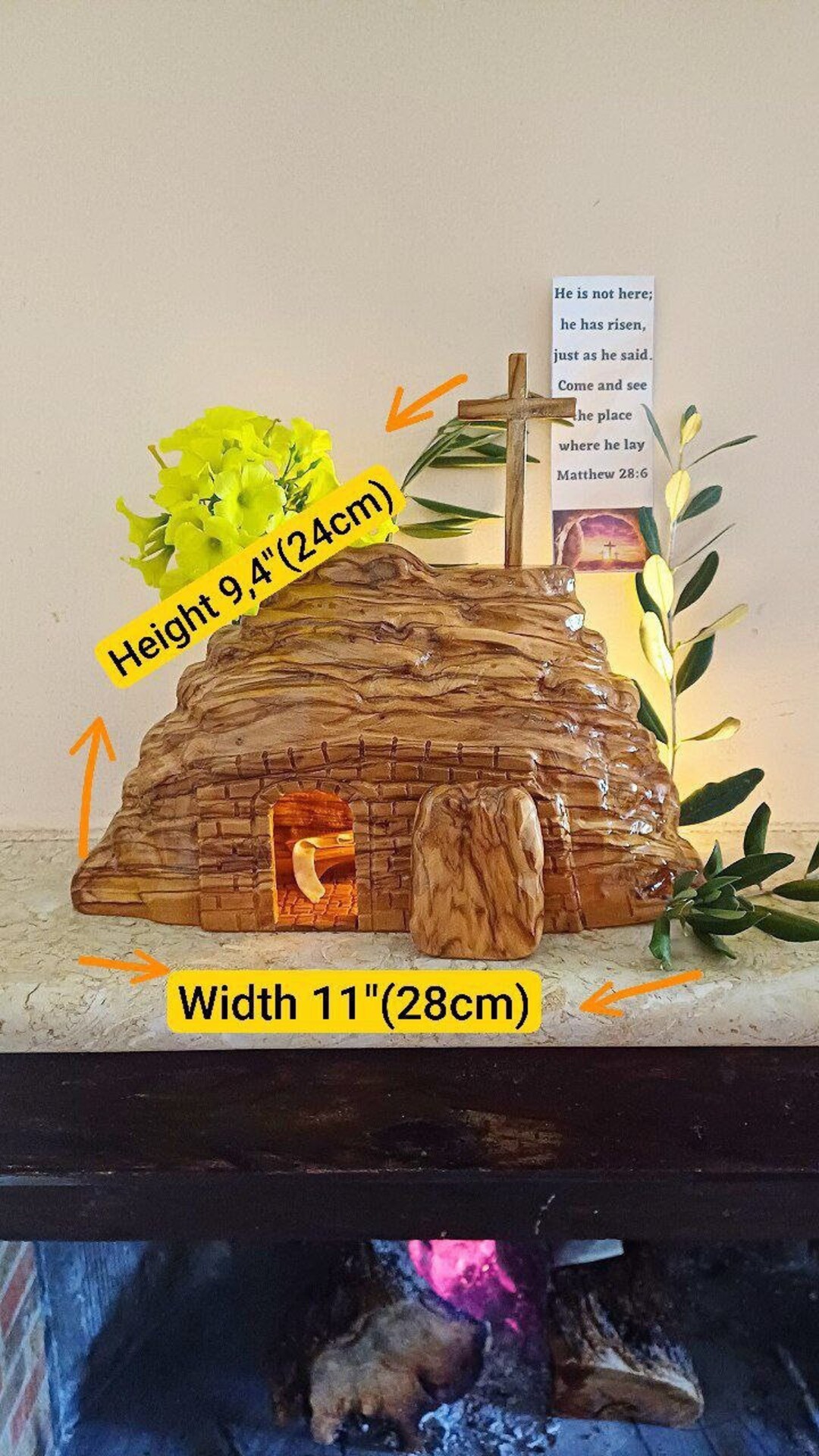 Wooden Sculpture Empty Tomb - Easter Nativity Scene - Tomb Resurraction ...