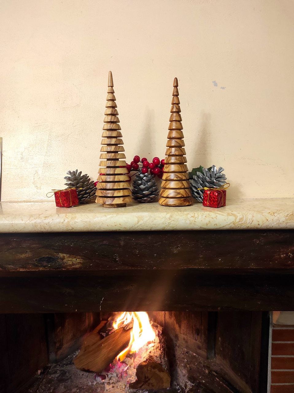 Olive Wood Tree Turned Wooden Trees Craft Tree Scandinavian Tree ...