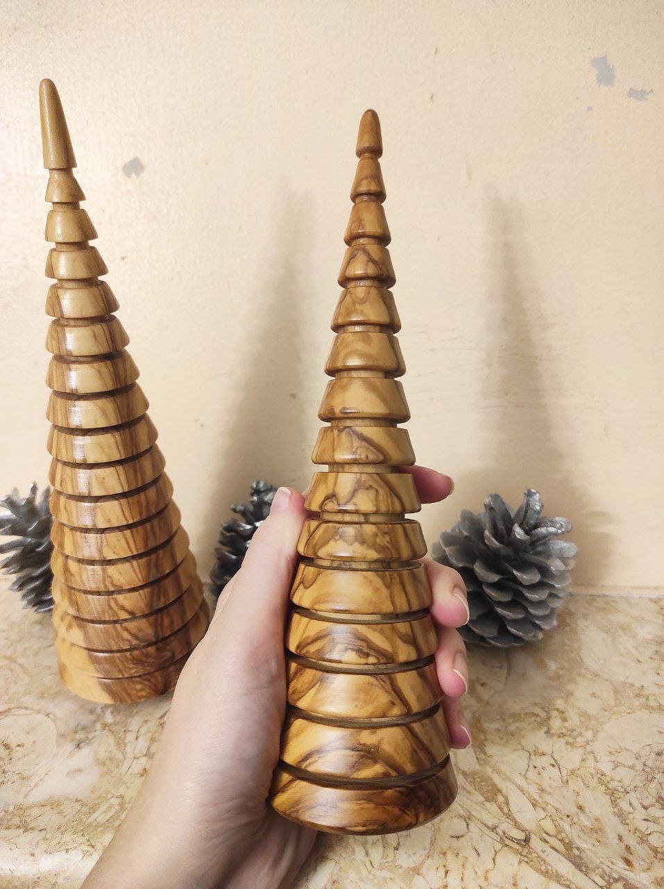 Olive Wood Tree Turned Wooden Trees Craft Tree Scandinavian Tree ...