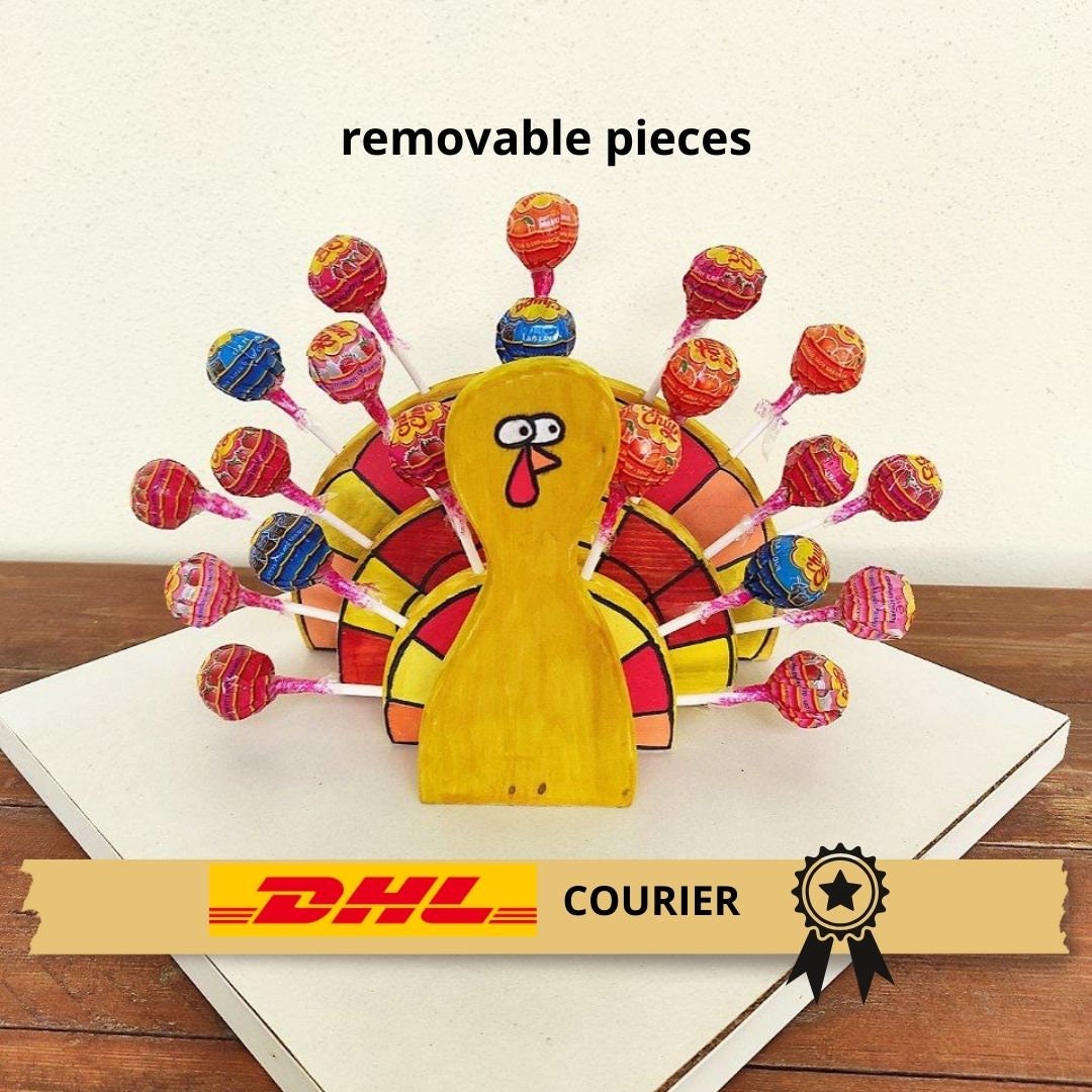 Wood Turkey Lollipop Sucker - Turkey Wooden Support - Turkey Lollipop ...