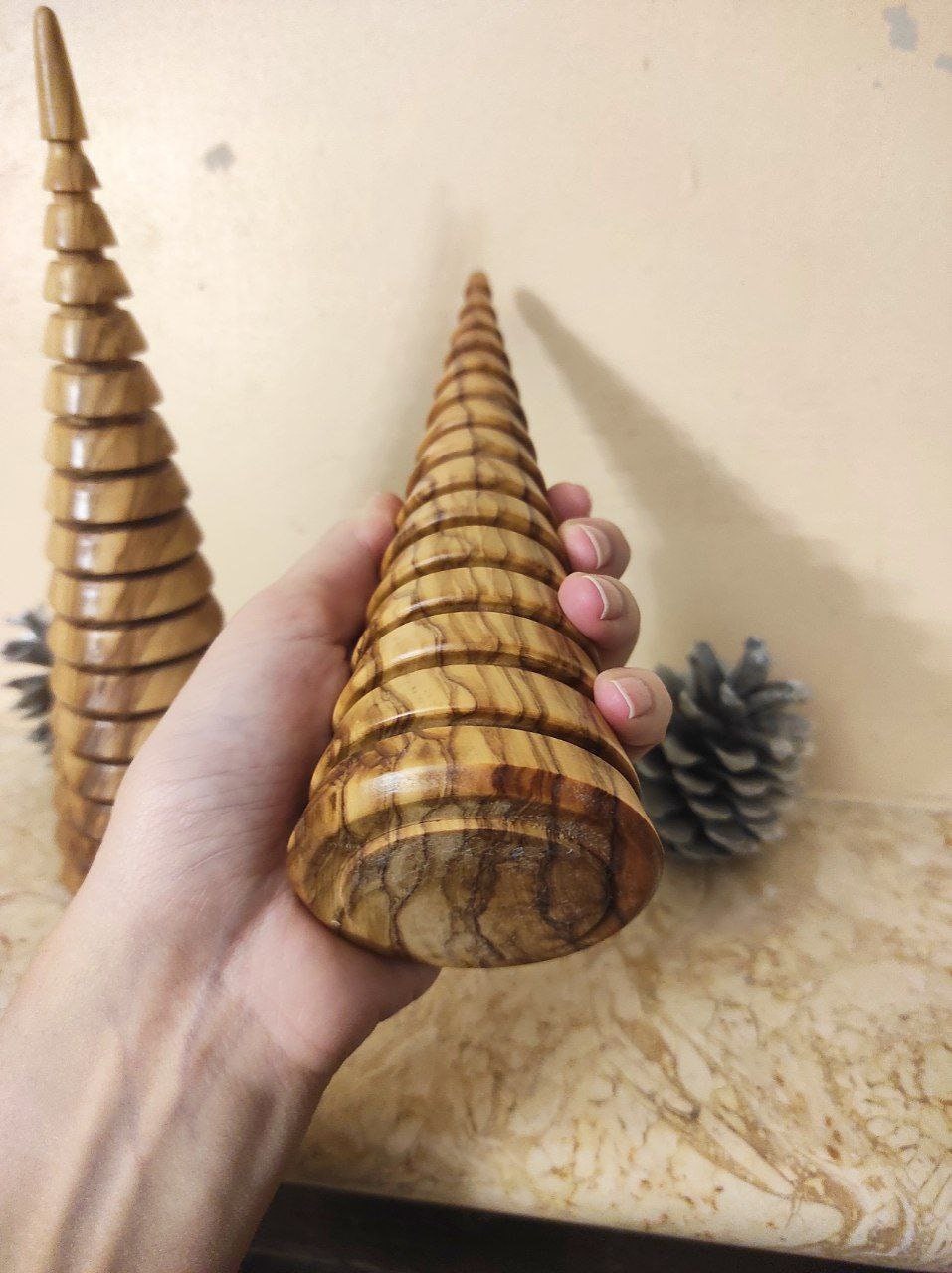 Olive Wood Tree Turned Wooden Trees Craft Tree Scandinavian Tree ...