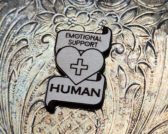 Emotional Support Badge - Etsy