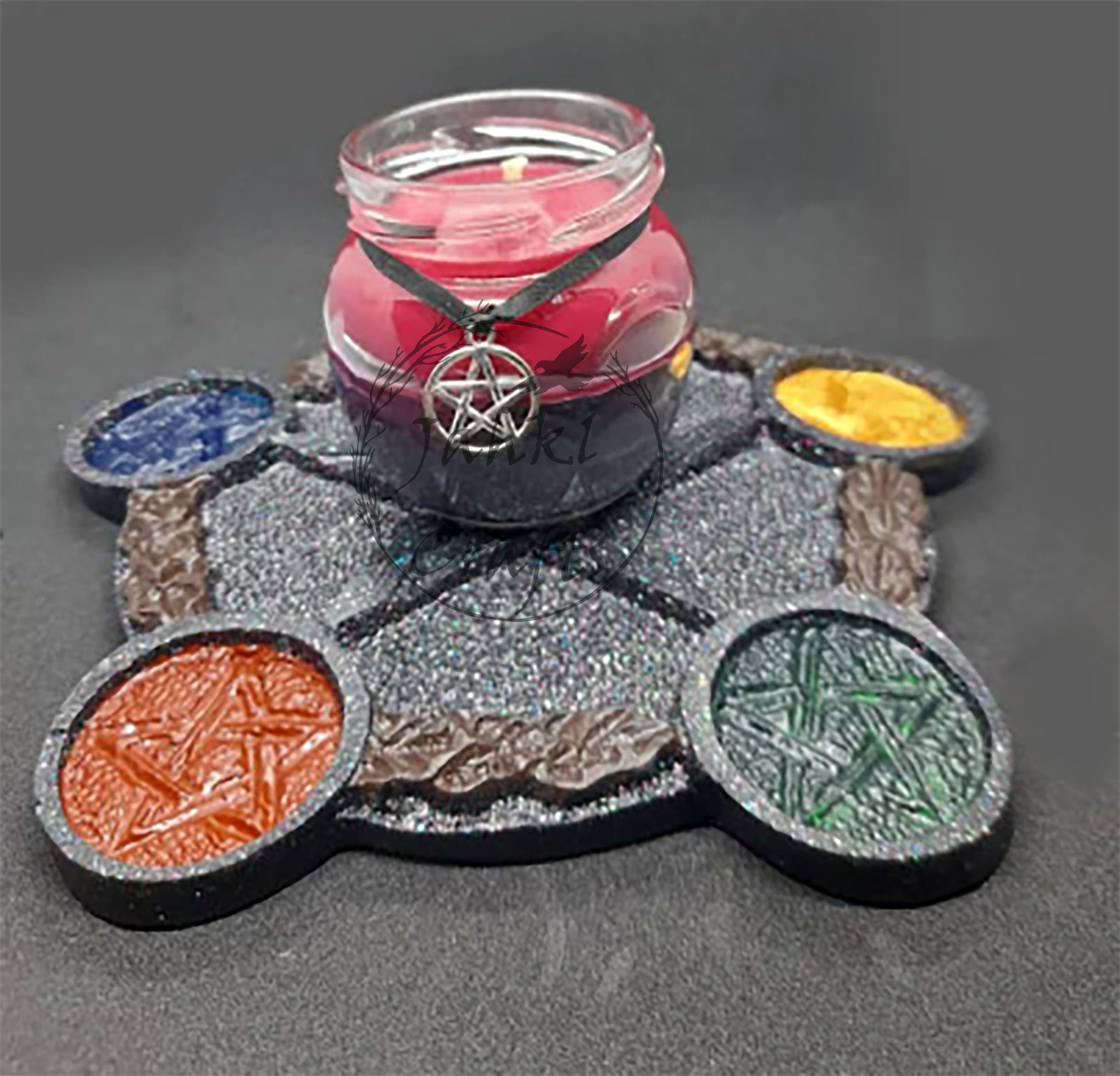 Pentagram Candle Holder Magical Object Pentacles Five - Etsy