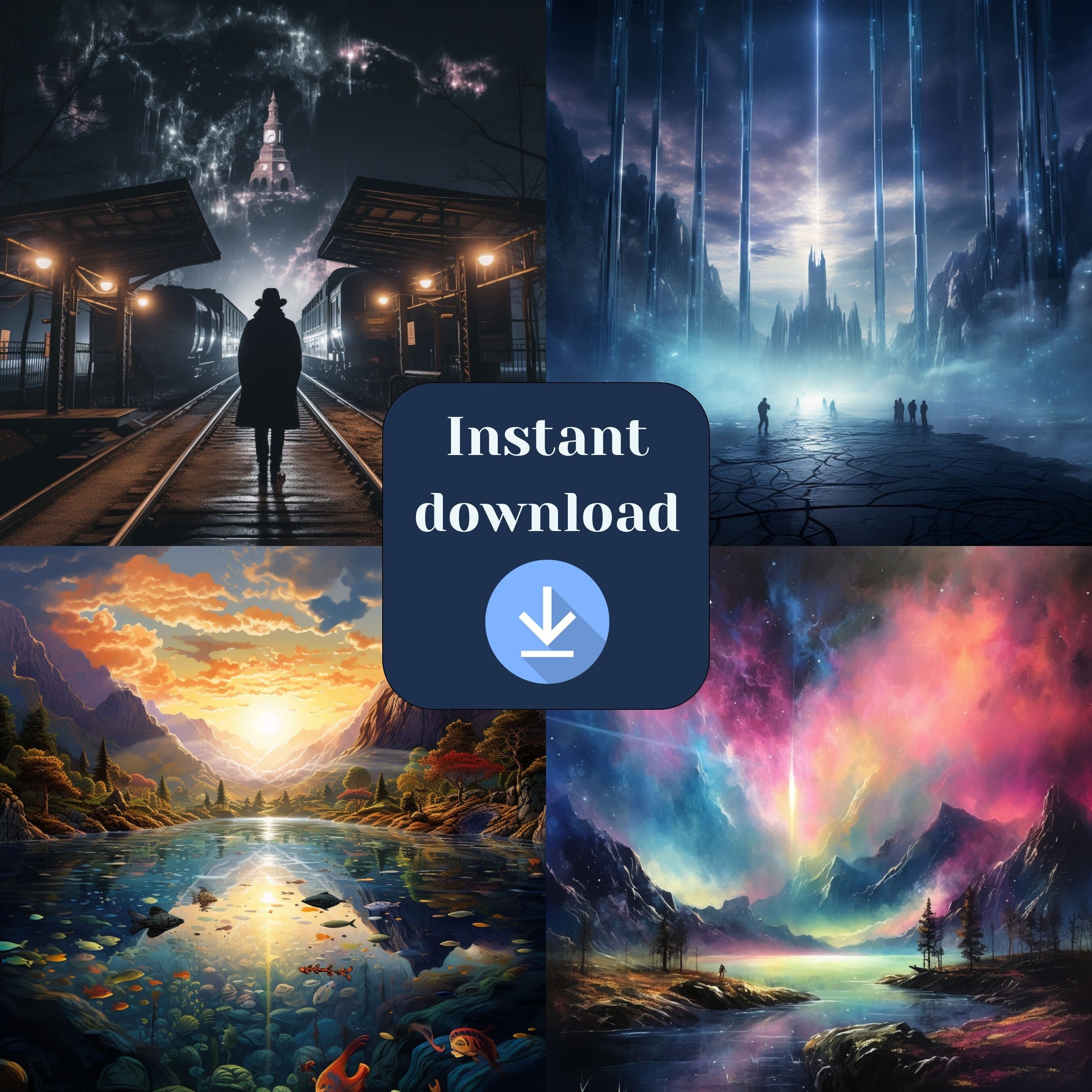 50 Midjourney Prompts, Fantasy Landscape Prompts, AI Art, Midjourney ...